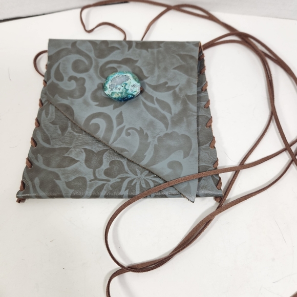 mw bohemian rags | Bags | Mw Bohemian Rags Blue Embossed Leather ...